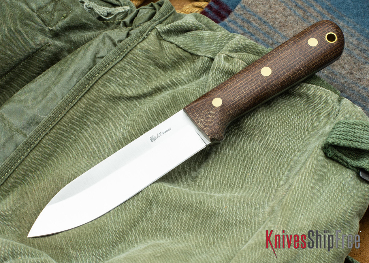 L.T. Wright Knives: Gen 5 - Saber Grind - Burlap Micarta - Matte