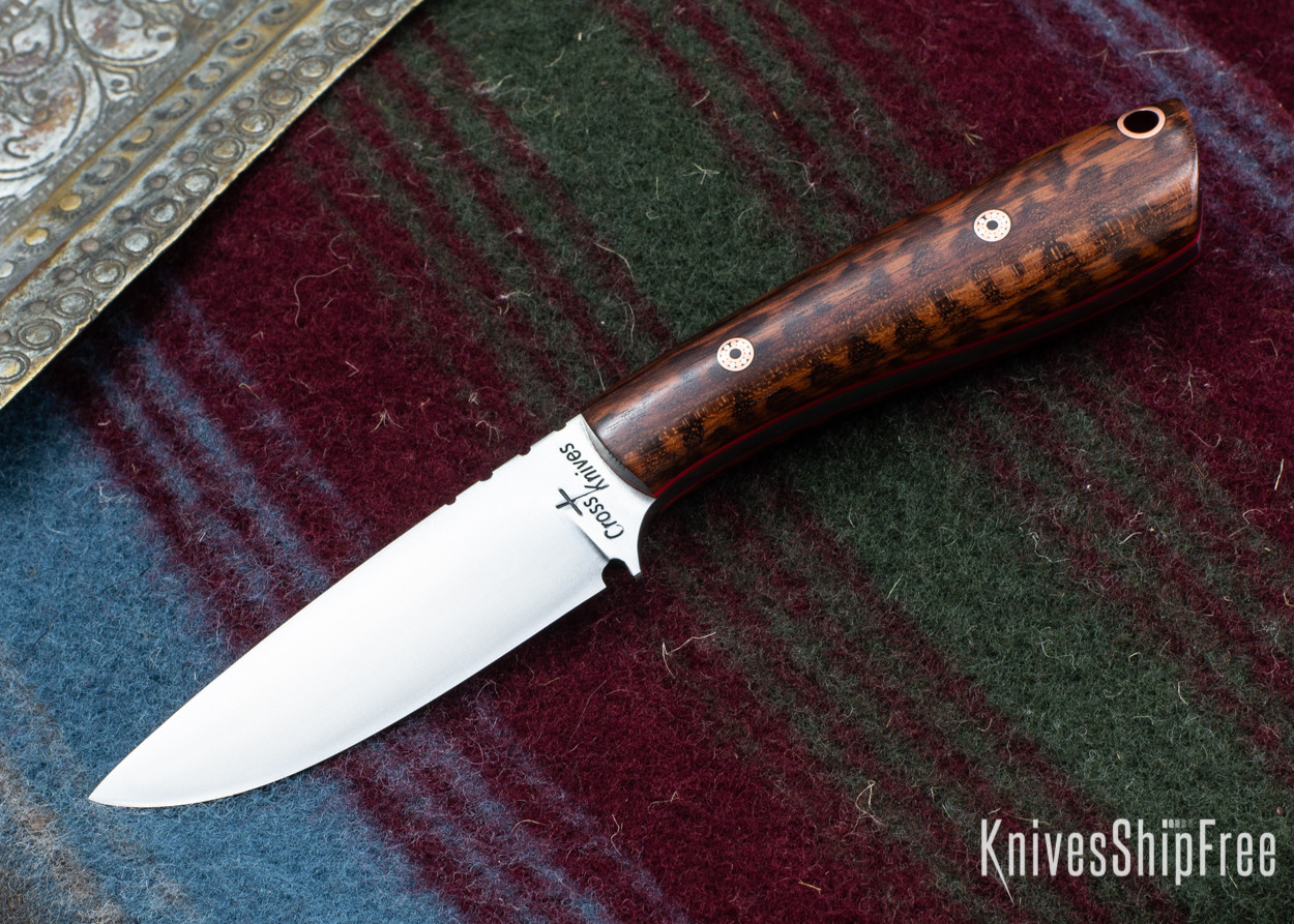 Cross Knives: Boys Hunter Necker - Snakewood - Mosaic Pins - Red Liners