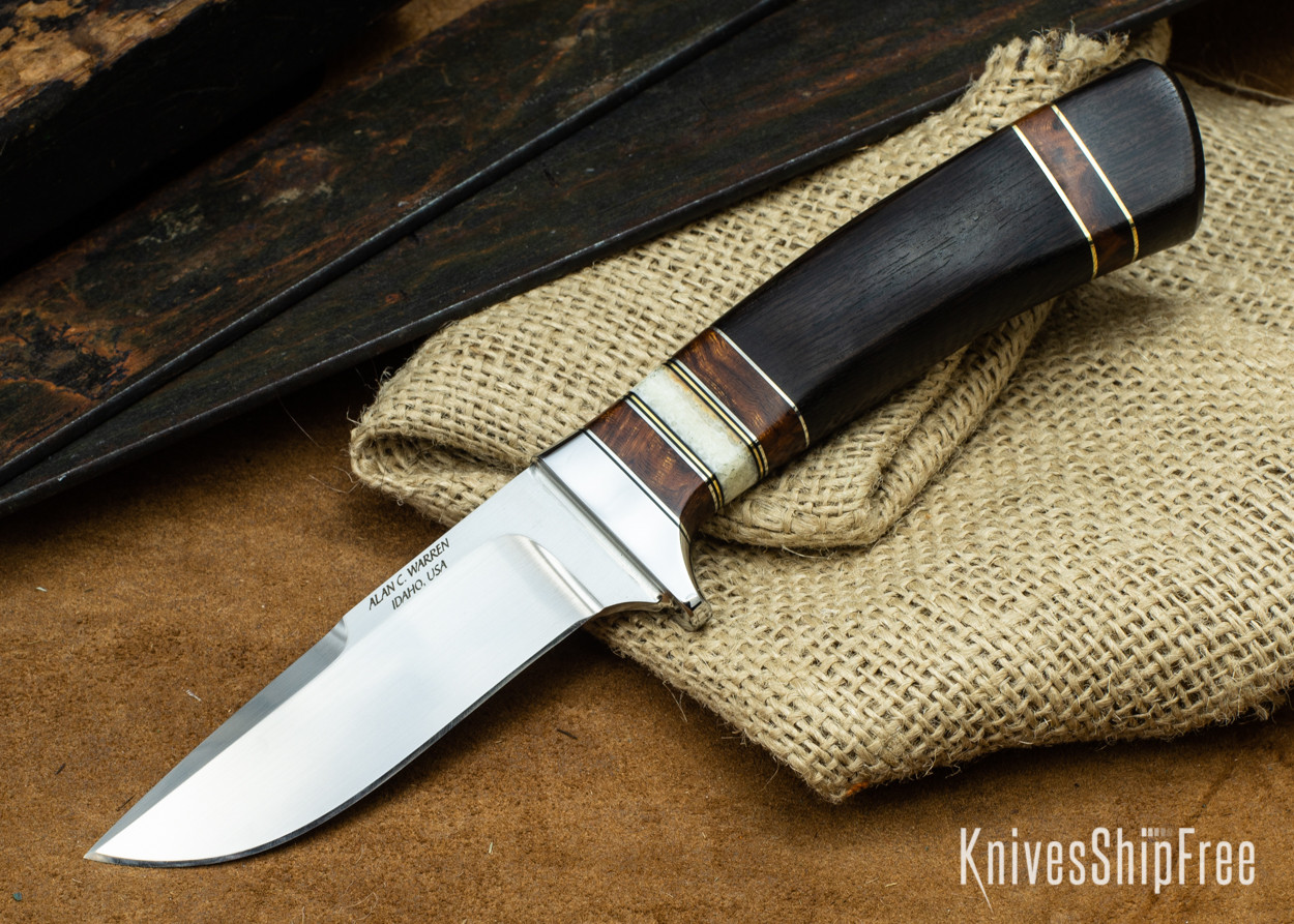 Alan Warren Custom Knives: #2363 Hunter - African Blackwood - Ironwood ...