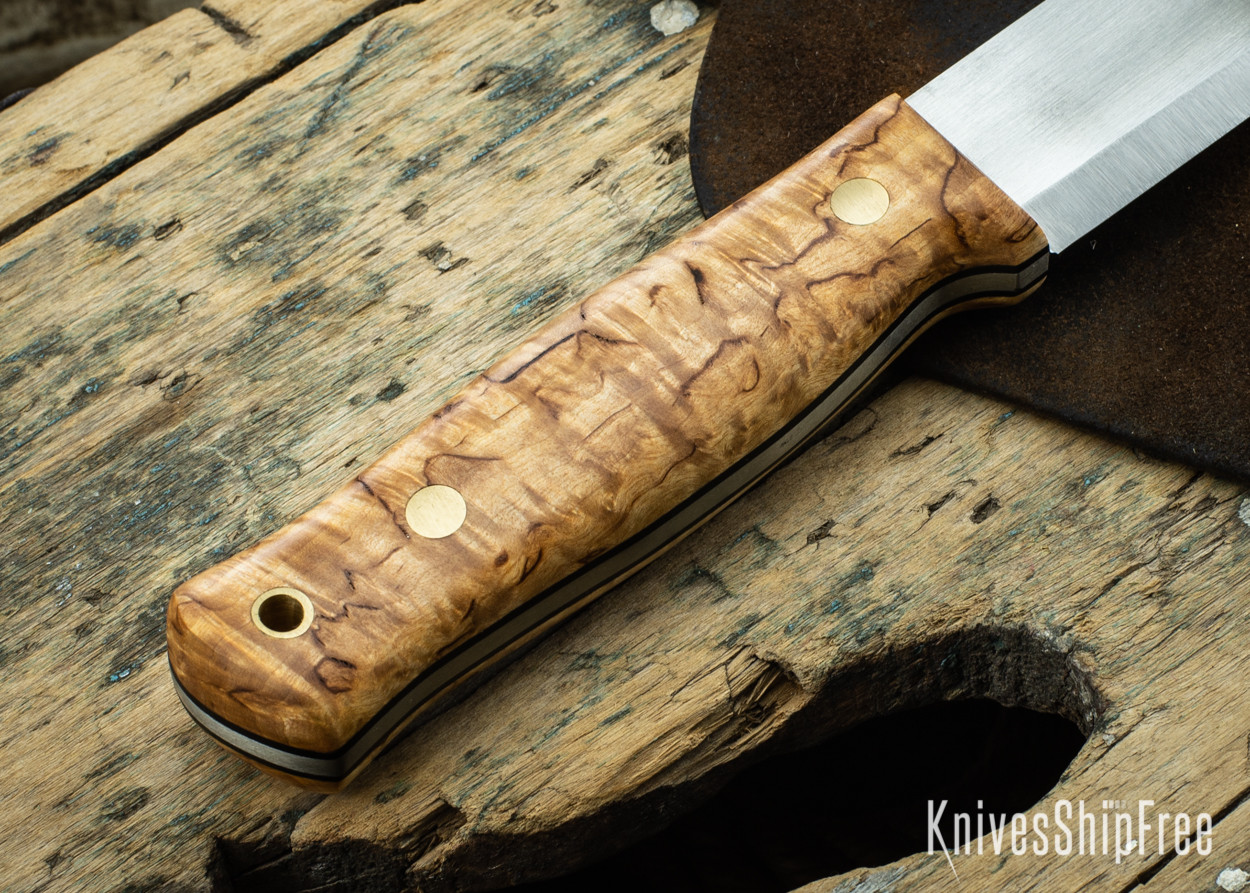 Casstrom: Lars Falt Bushcraft Knife - K720 Tool Steel - Curly Birch 05