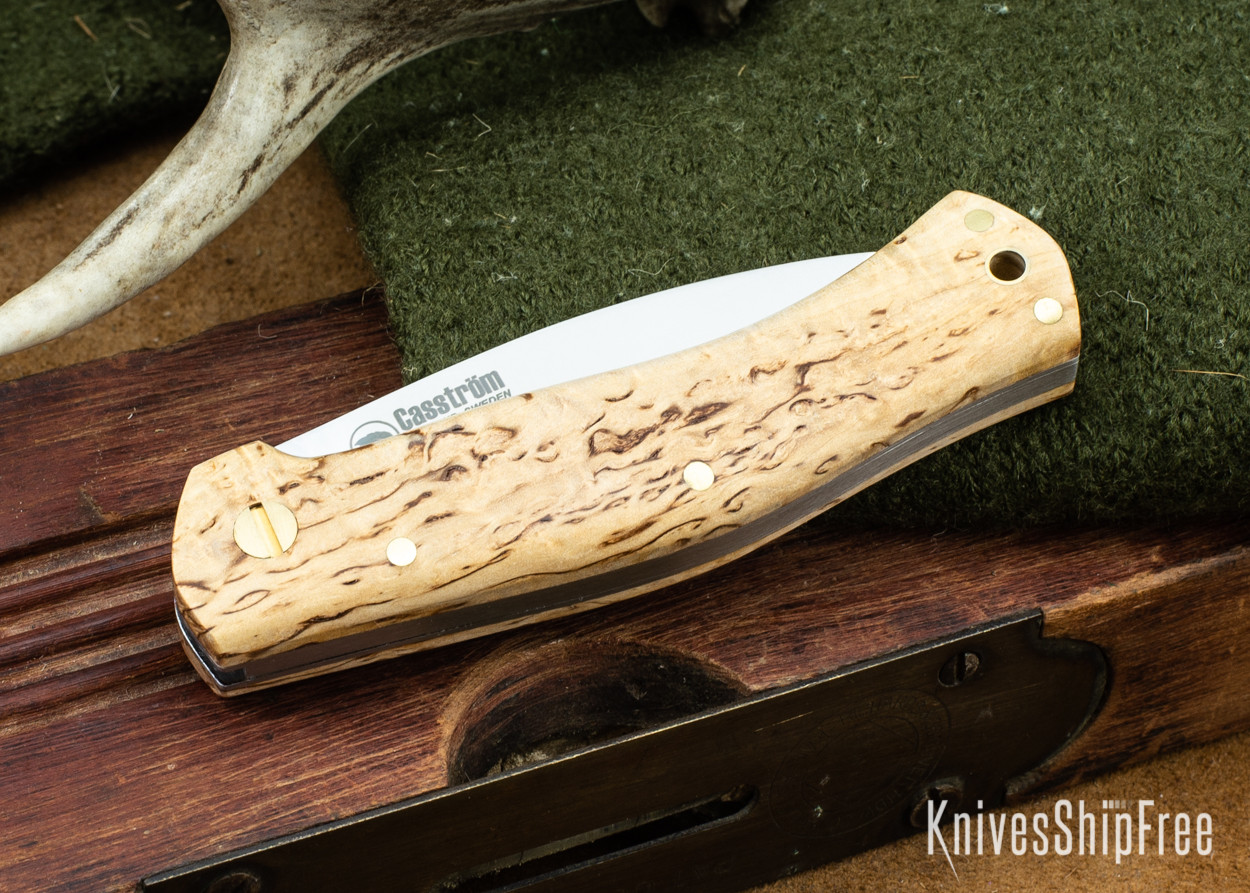 Casstrom: Lars Falt Slipjoint - Curly Birch 48