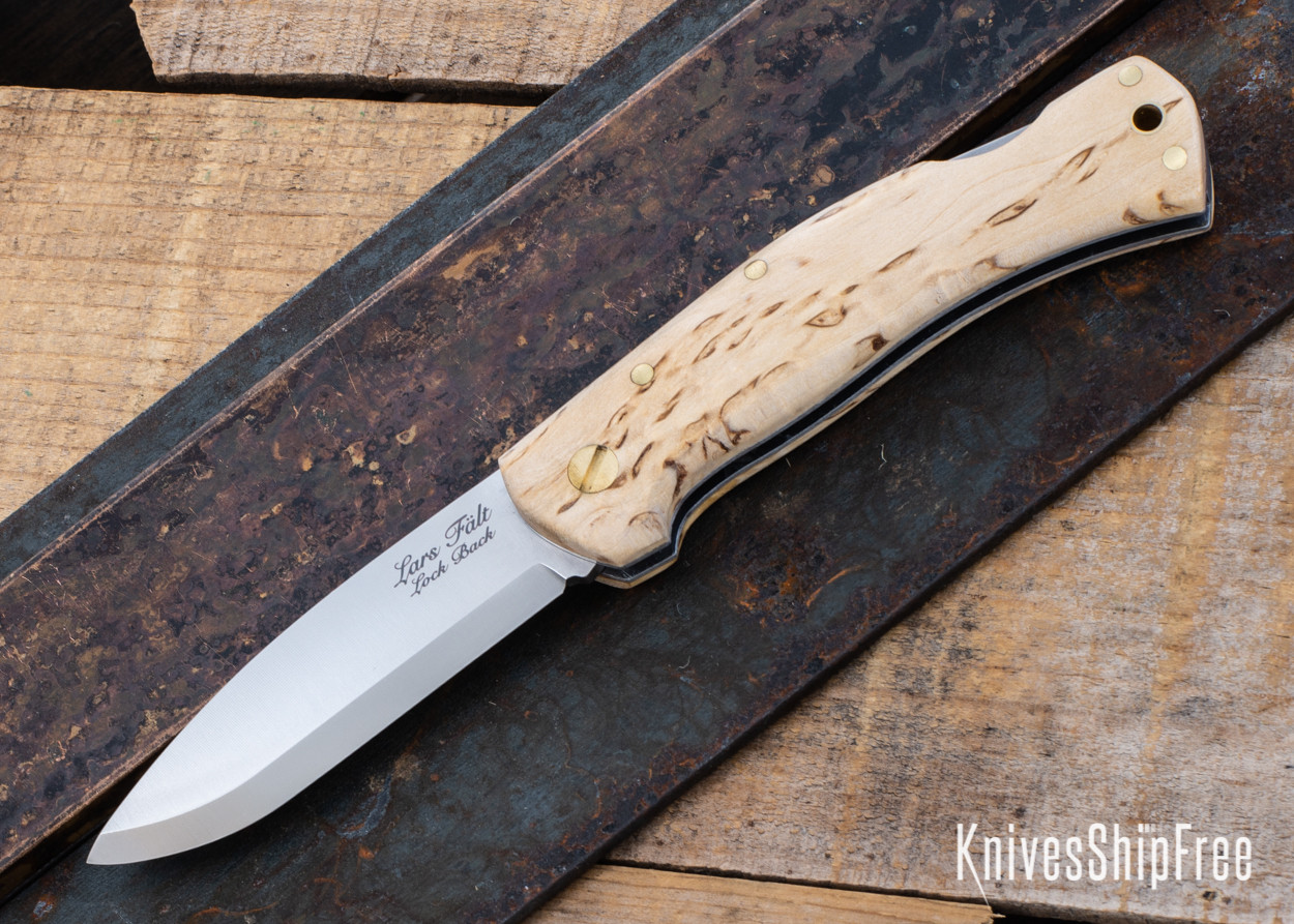 Casstrom: Lars Falt Scandi Lockback Folder - Curly Birch 124