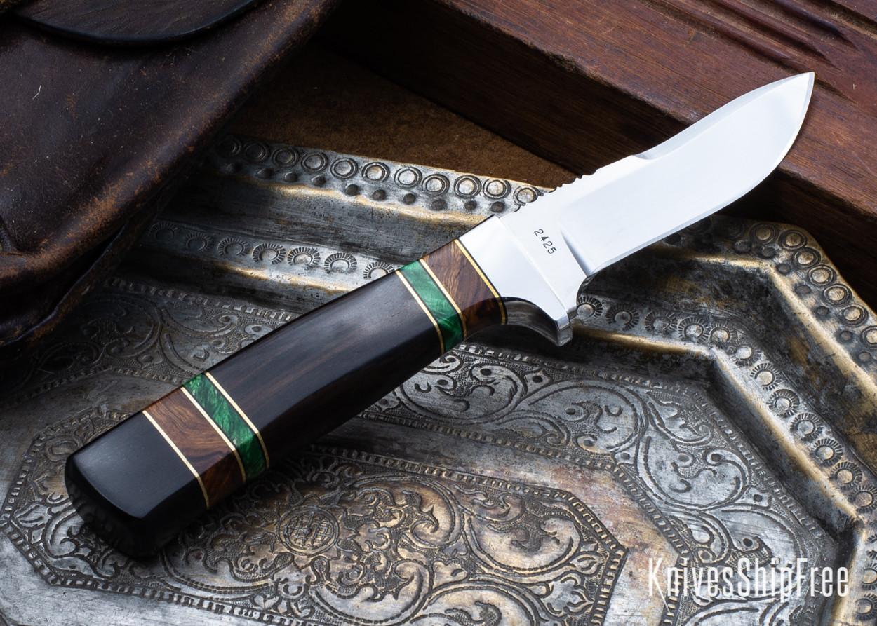 Alan Warren Custom Knives: #2425 Humpback Hunter - African Blackwood ...