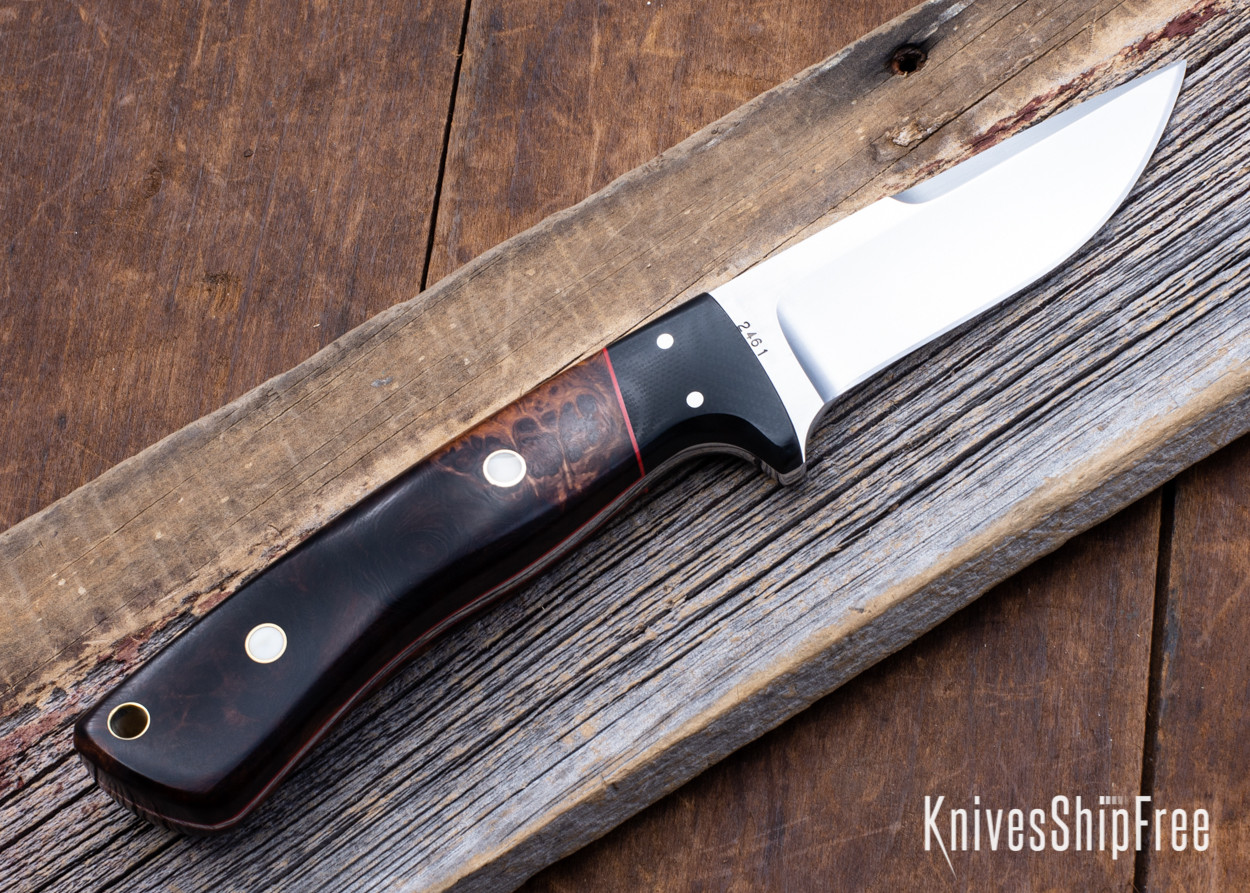 Alan Warren Custom Knives: #2461 Drop Point Hunter - Desert Ironwood ...