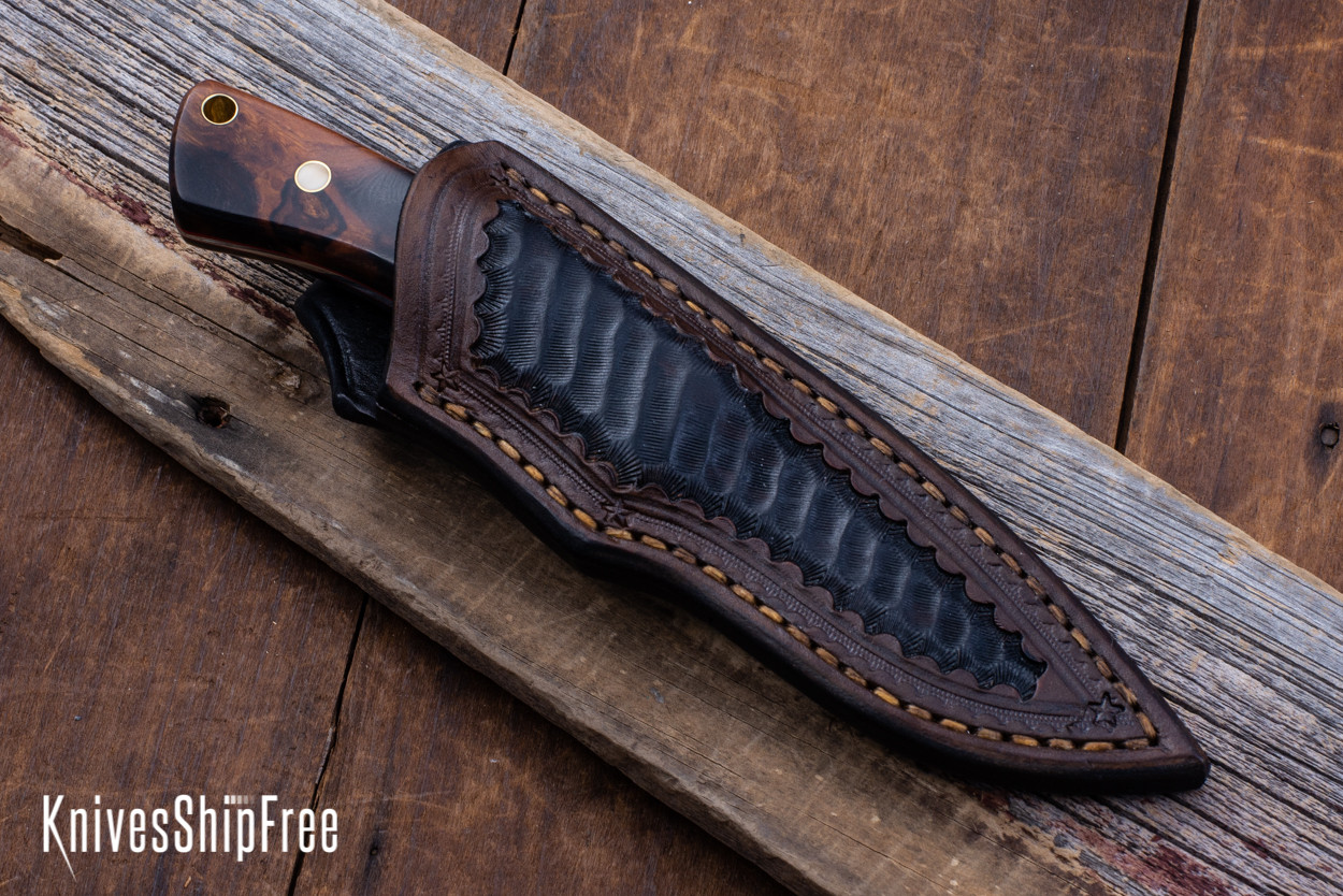 Alan Warren Custom Knives: #2462 Drop Point Hunter - Desert Ironwood ...