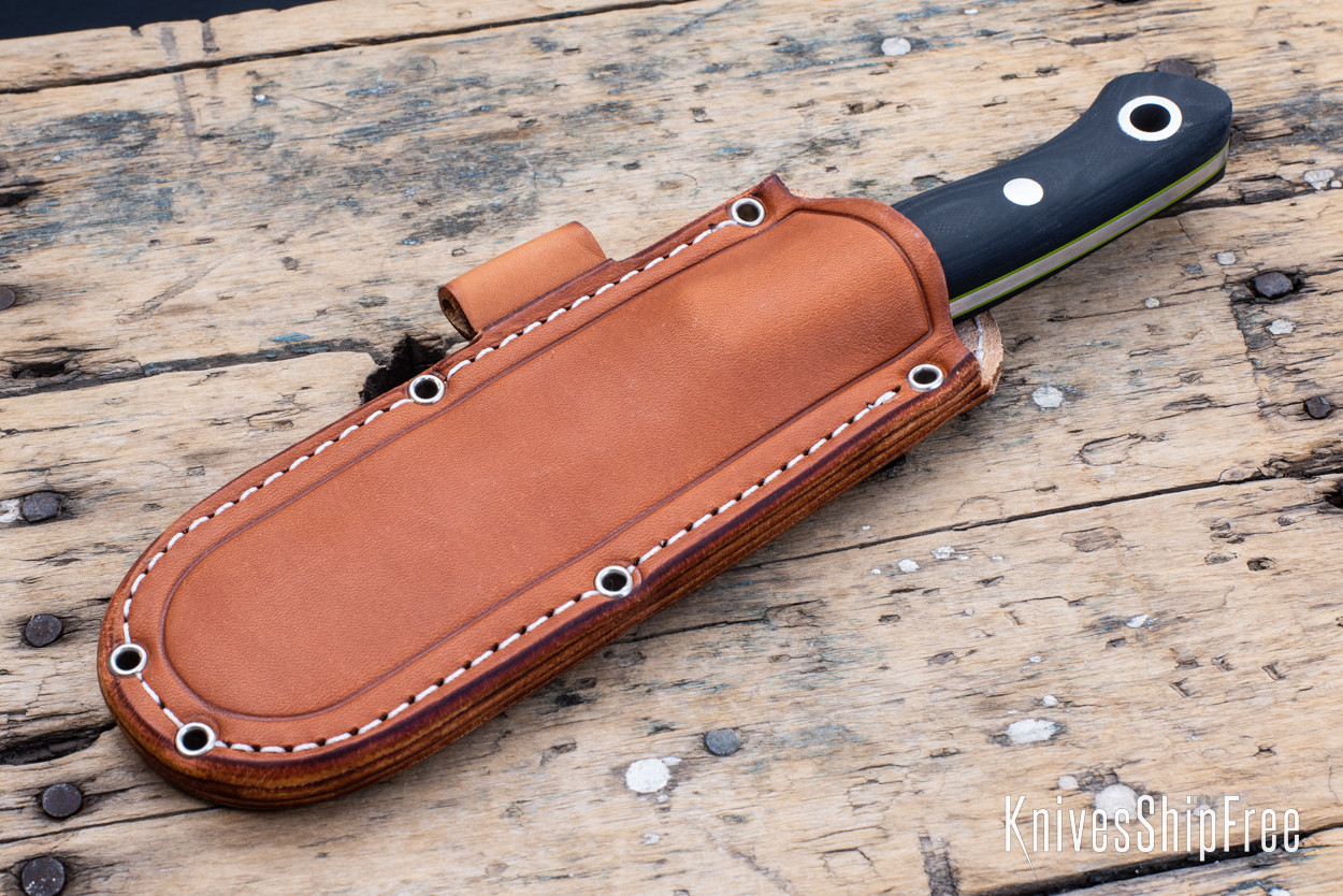 Bark River Knives: Aurora Scandi 3V - Blue Denim Micarta