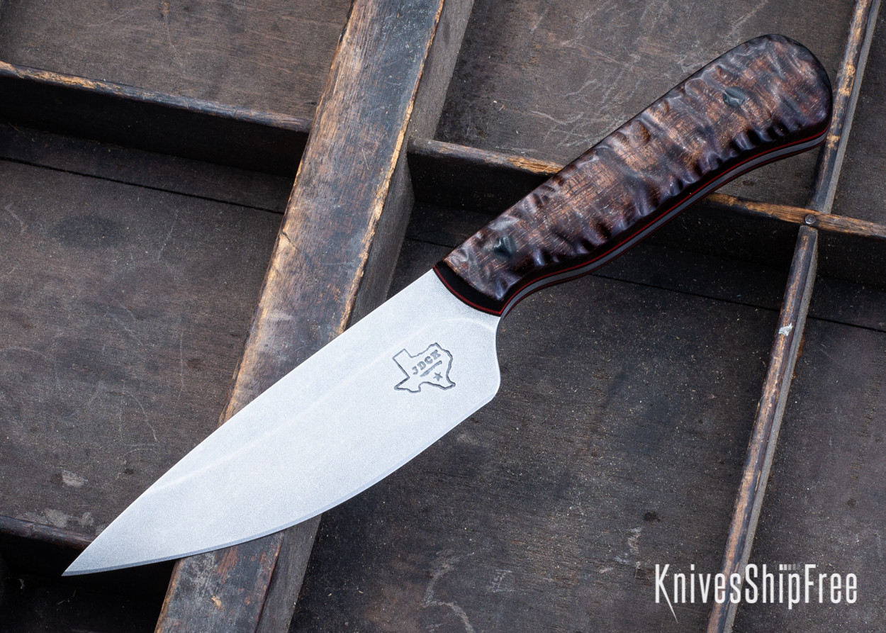 Jeff Davidson Custom Knives: IBEX Hunter - Stonewashed 80CrV2 - Curly ...