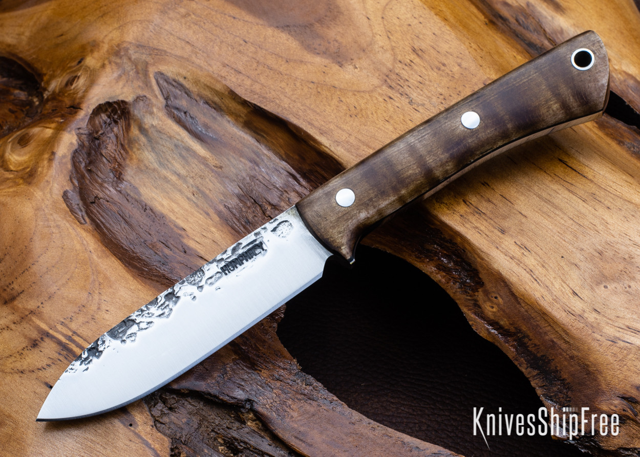 Lon Humphrey Knives: Gold Digger - Forged 52100 - Dark Curly Maple ...