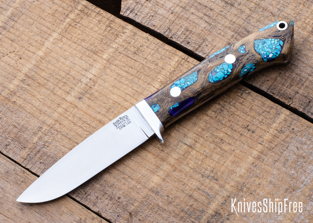 Bark River Knives: Bobcat Hunter - CPM 154 - Purple Cholla Cactus with ...
