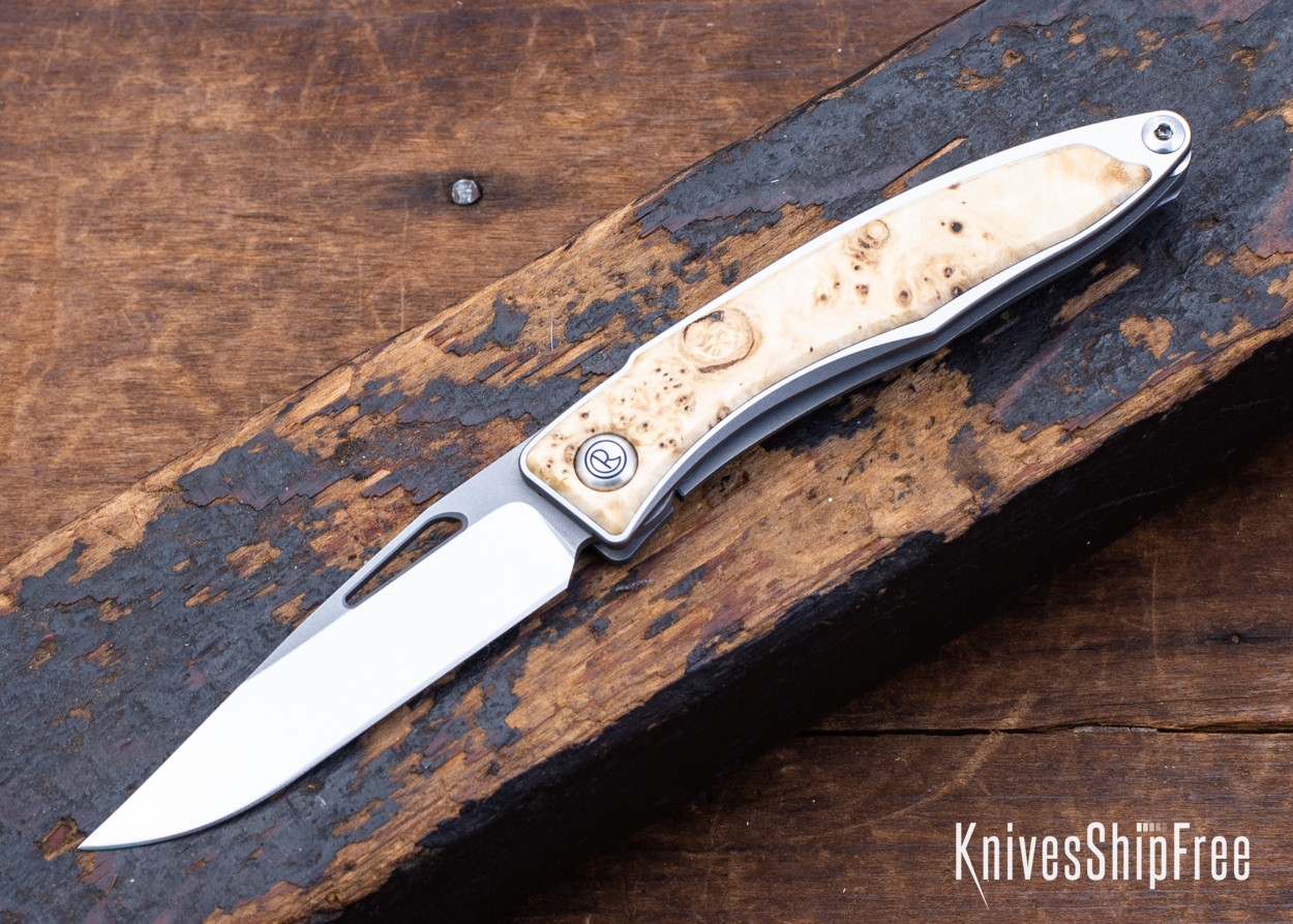 Chris Reeve Knives: Mnandi - Box Elder Burl - CR07KH004