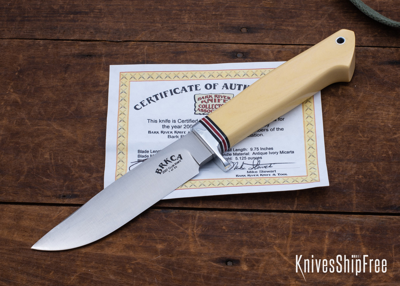 Bark River Knives: BRKCA 2007 Club Knife - Antique Ivory Micarta