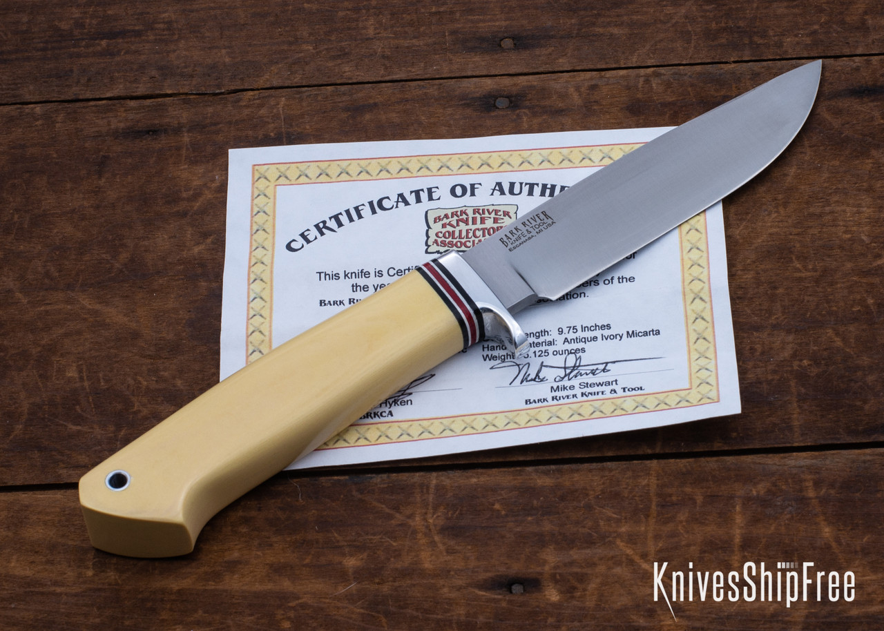 Bark River Knives: BRKCA 2007 Club Knife - Antique Ivory Micarta