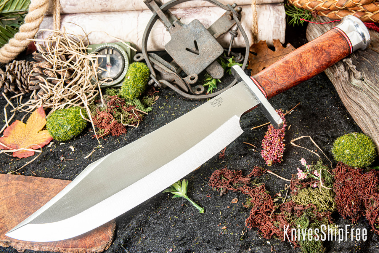Bark River Knives: Shining Mountain Bowie - Amboyna Burl