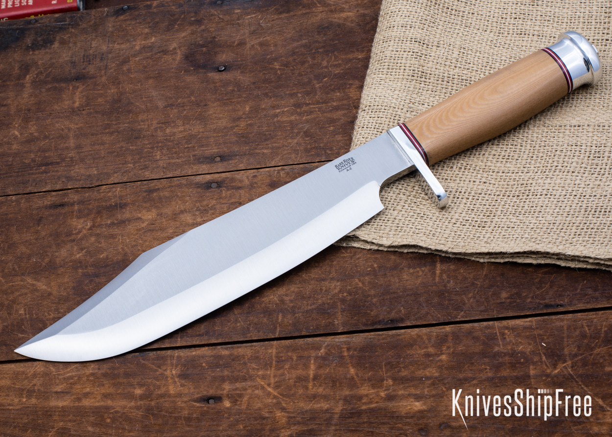 Bark River Knives: Shining Mountain Bowie - Antique Ivory Micarta ...