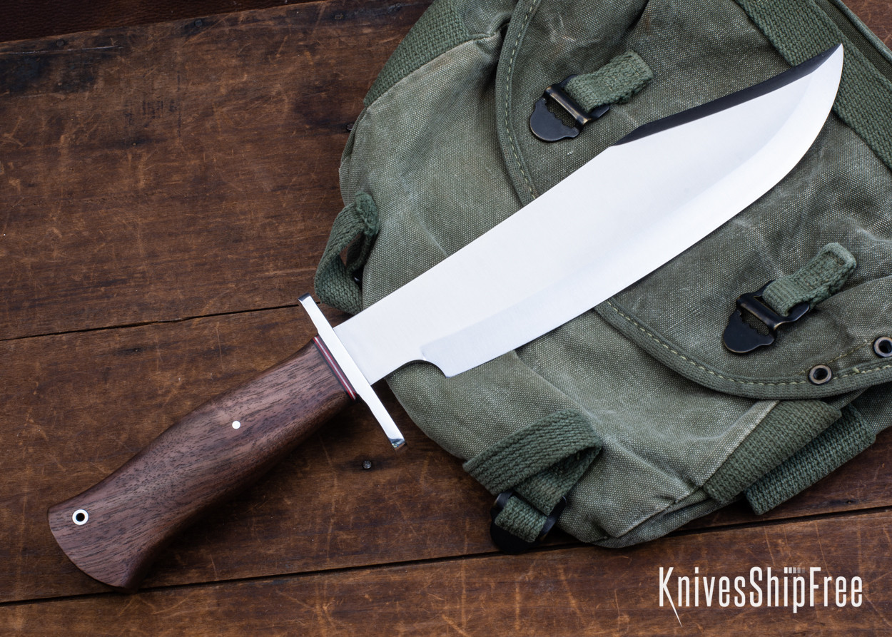 Bark River Knives: Shining Mountain Bowie - Moran - American Walnut ...
