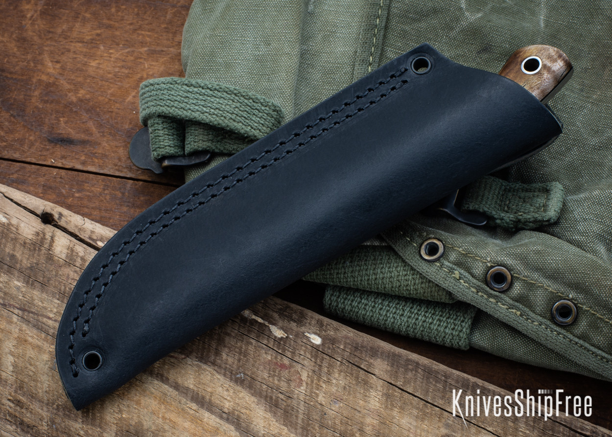 Lon Humphrey Knives: Blacktail Nessmuk - Forged 52100 - Dark Curly ...