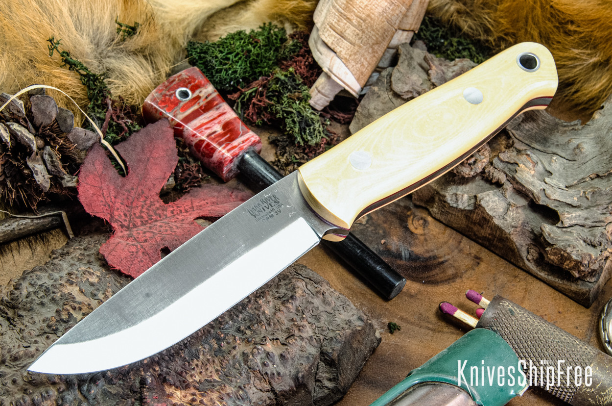Bark River Knives: Bushcrafter II - CPM 3V - Antique Ivory Micarta ...