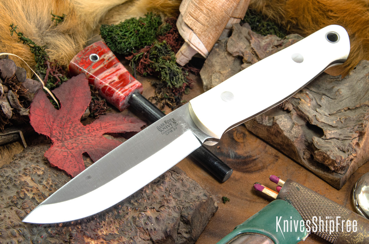 Bark River Knives: Bushcrafter II - CPM 3V - Ivory Micarta G-10