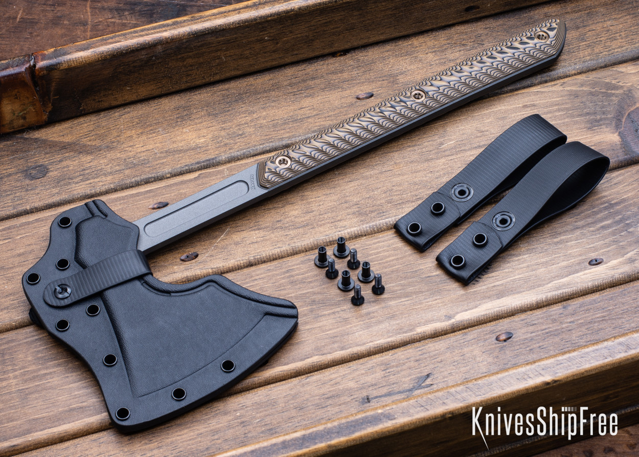 RMJ Tactical: Raven - Textured Hyena Brown G-10 - 80CrV2 - Tungsten ...