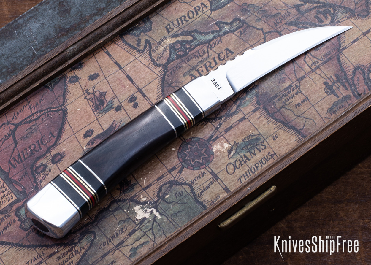 Alan Warren Custom Knives: #2521 Warren Claw - African Blackwood/Black ...