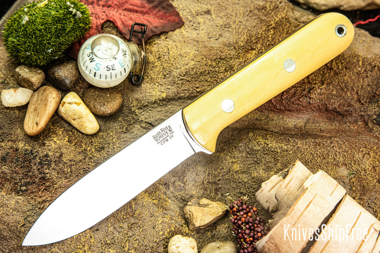 Bark River Knives: Mini Kephart - CPM 3V - Antique Ivory Micarta ...