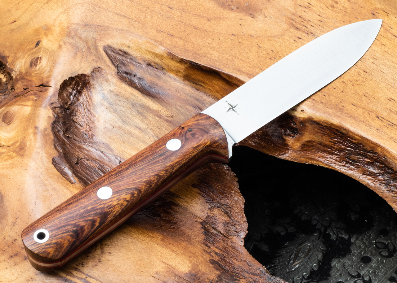 Bark River Knives: Mini Kephart - CPM 3V - Desert Ironwood - Red Liners #2