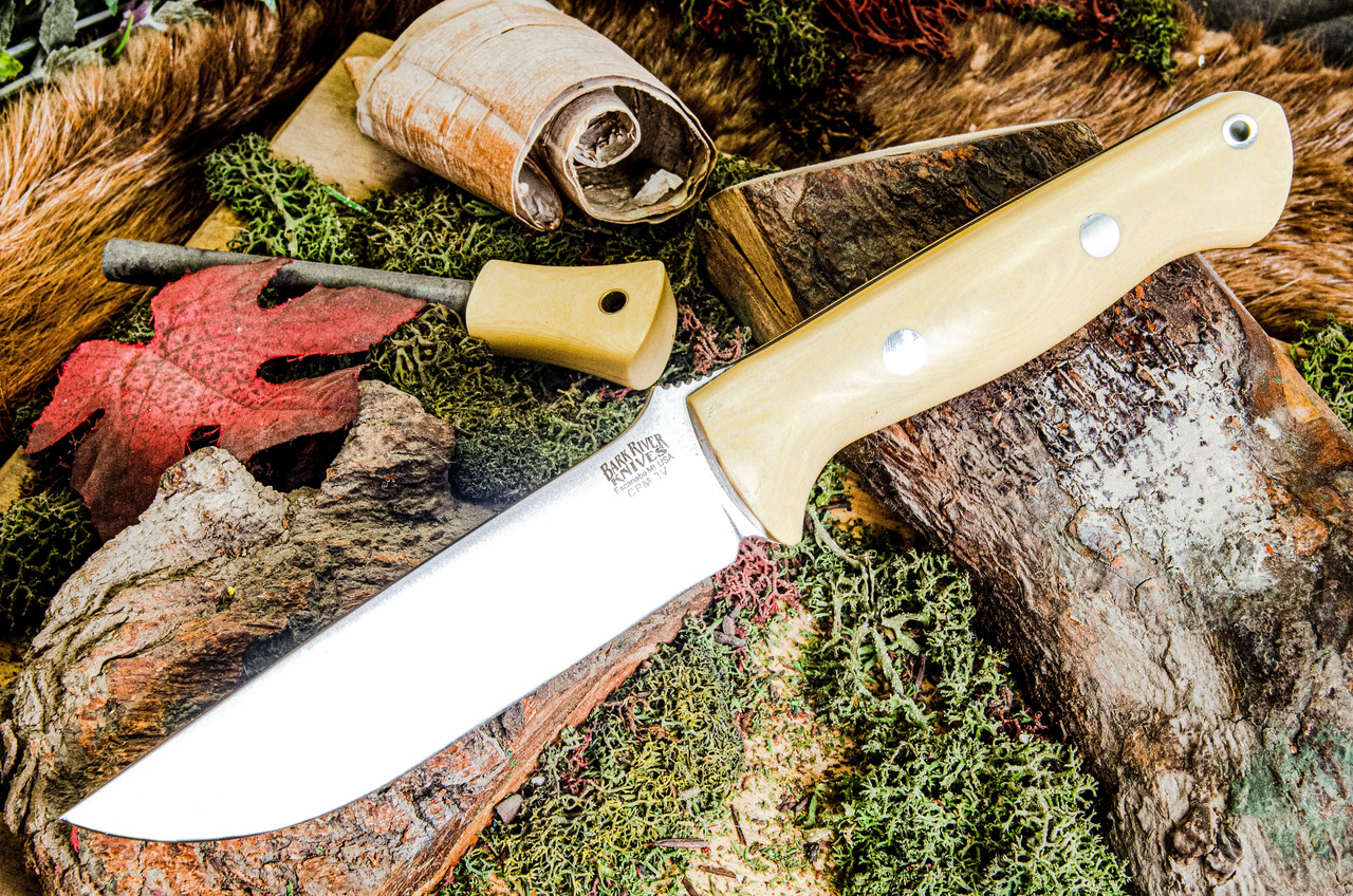 Bark River Knives: Bravo 1.25 LT - CPM 3V - Antique Ivory Micarta ...