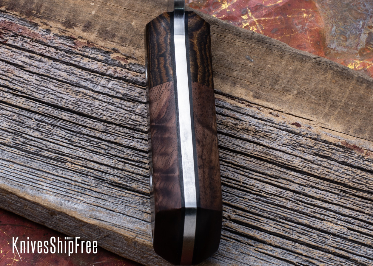 Bradshaw Blades: EDC Drop Point - Curly Maple & Bocote - S35VN