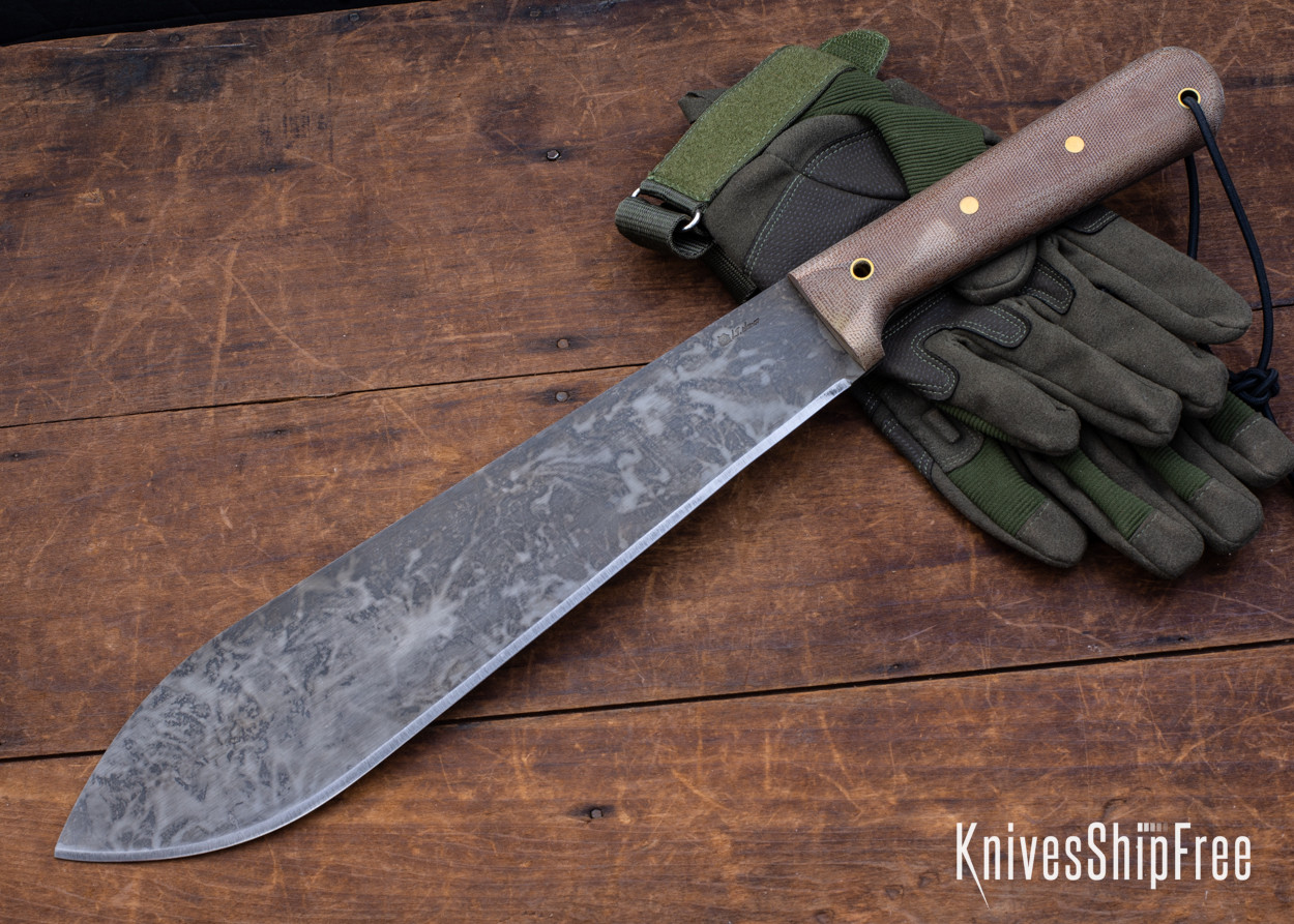 L.T. Wright Knives: Overland Machete - Natural Miarta - 1075 Tool Steel