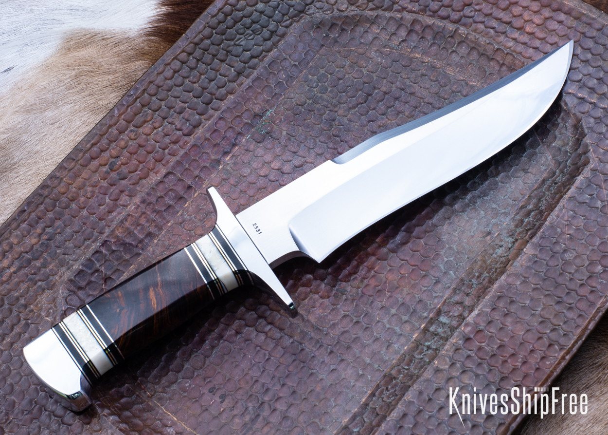 Alan Warren Custom Knives: #2531 Camp Bowie - Ironwood Burl w ...