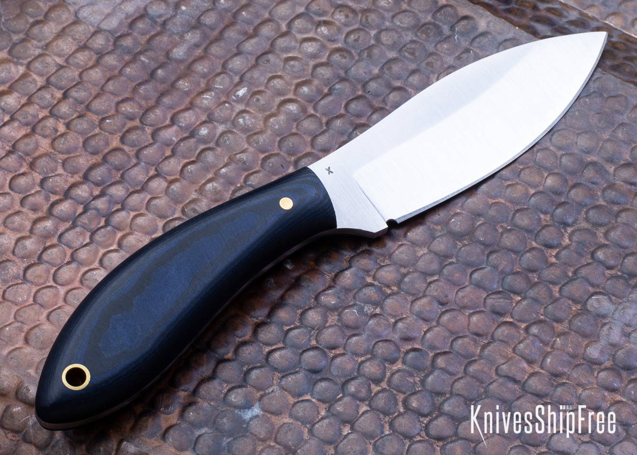 L.T. Wright Knives: Small Northern Hunter - Blue/Black Richlite - Matte ...