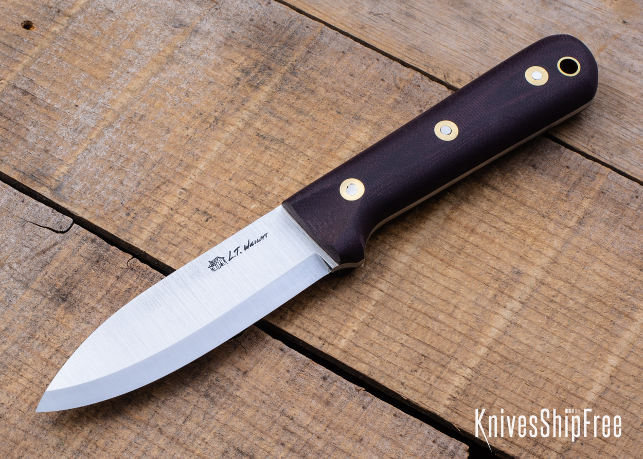 L.T. Wright Knives: Genesis - Double Red Canvas Micarta - Matte - Magna ...