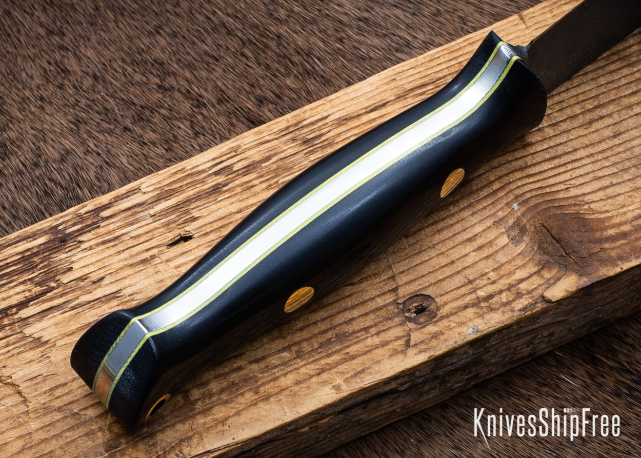 Bark River Knives: UP EDC - Black G-10 L.E. - Virus Damascus