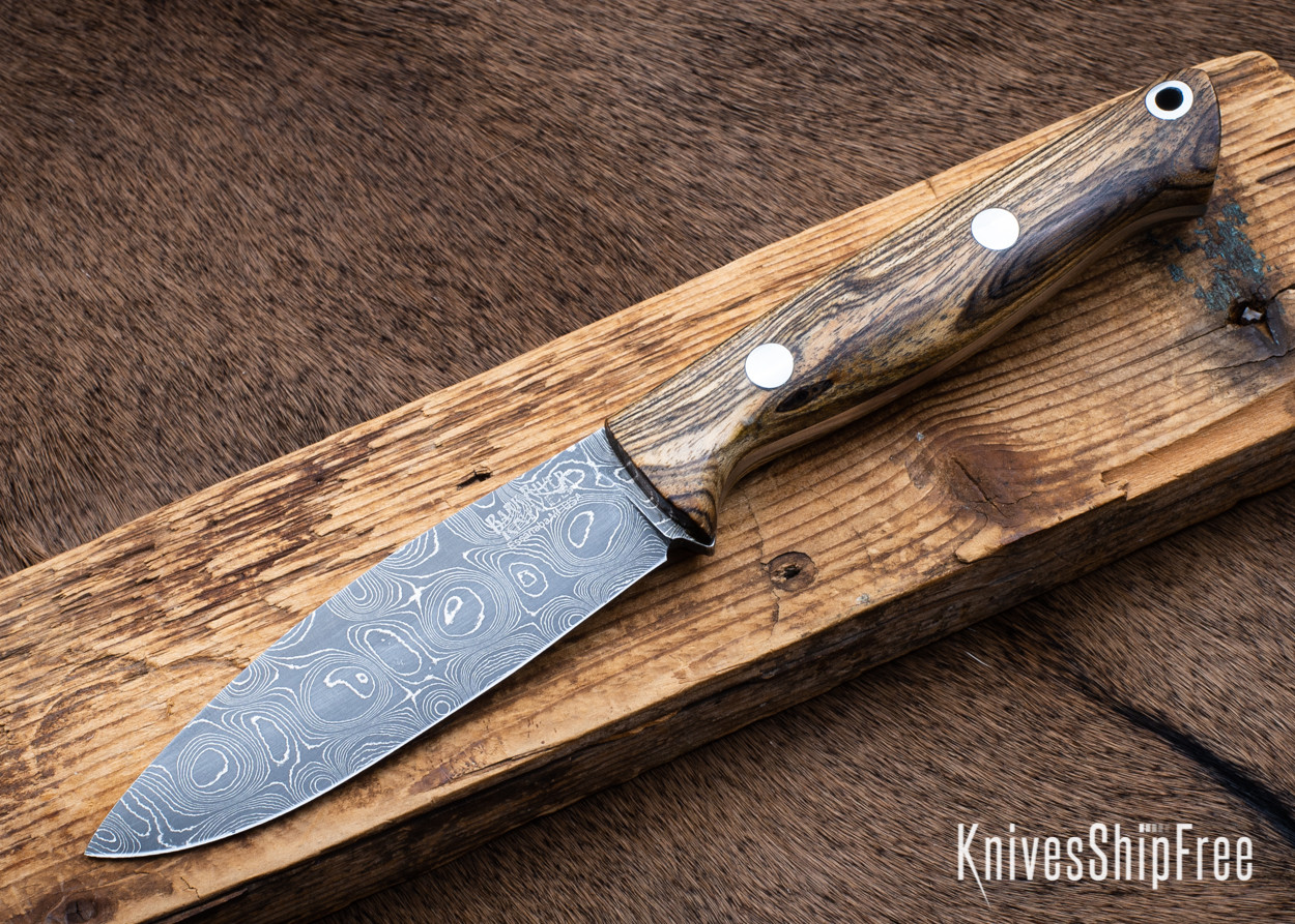 Bark River Knives: UP EDC - Bocote #2 - Virus Damascus
