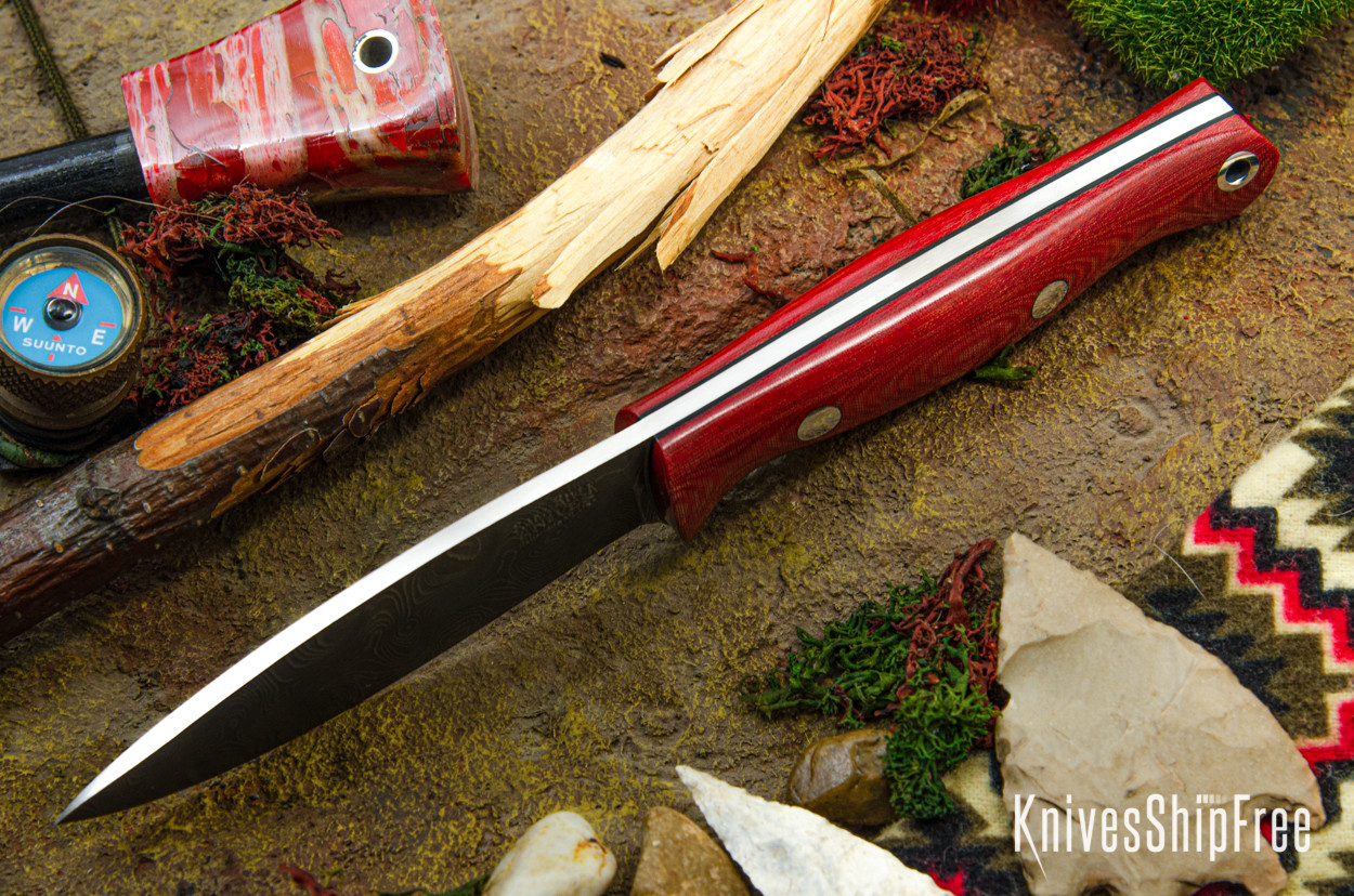 Bark River Knives: UP EDC - Red Linen Micarta - Black Liners - Virus ...