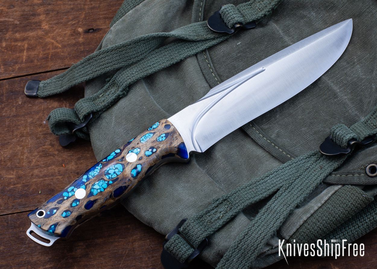 Bark River Knives: Bravo Strike Force II - CPM 3V - Blue Cholla Cactus ...