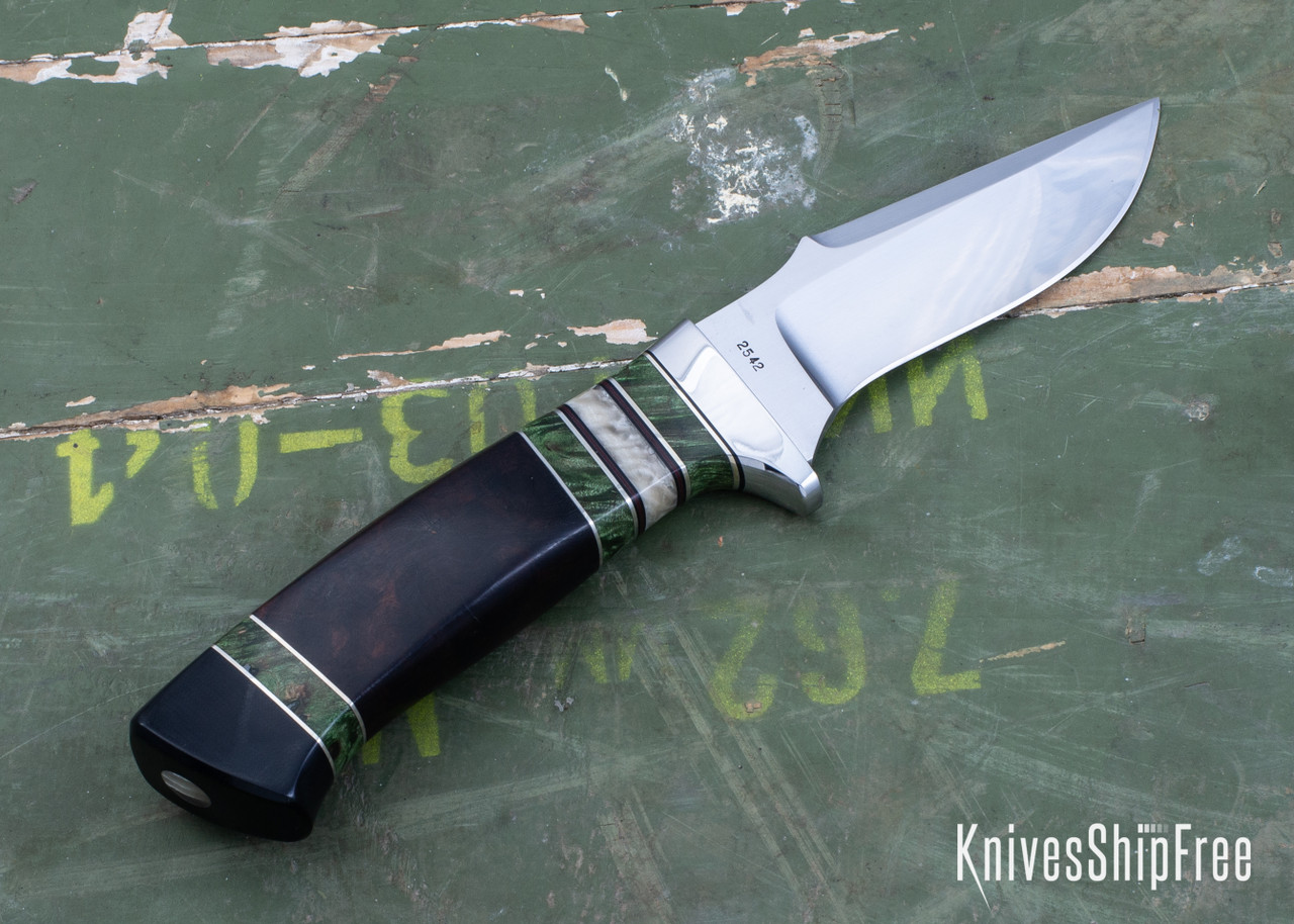 Alan Warren Custom Knives: #2542 Spearpoint Hunter - Ironwood - Musk Ox ...