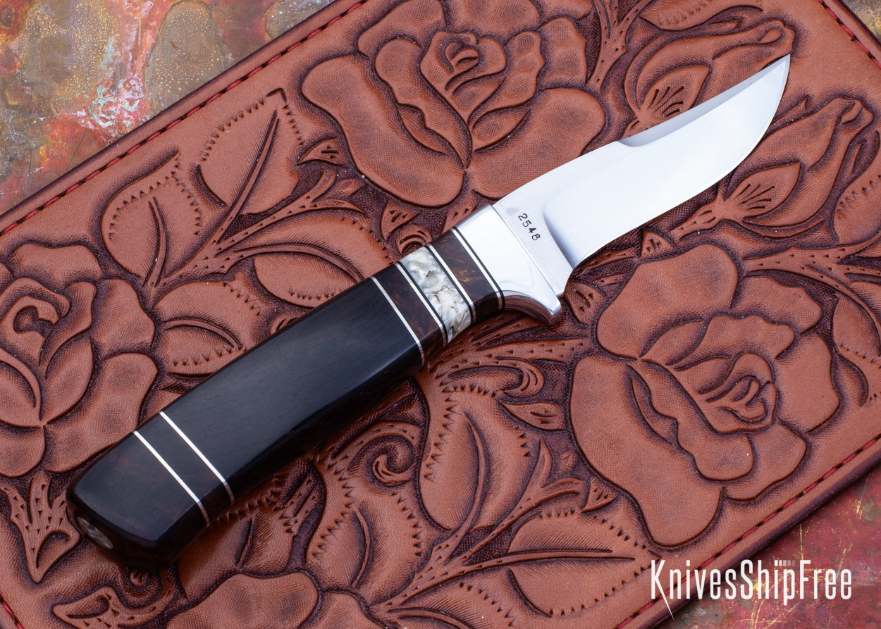 Alan Warren Custom Knives: #2548 Trailing Point EDC - African Blackwood ...