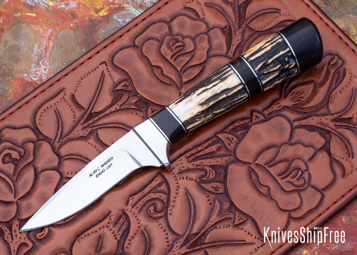 Alan Warren Custom Knives: #2549 Little Stag EDC - Sanbar Stag ...