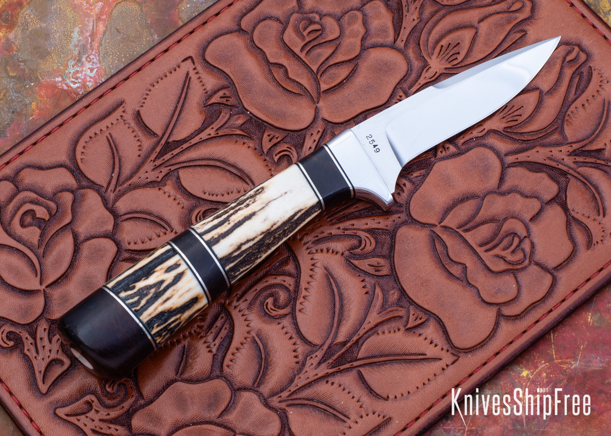 Alan Warren Custom Knives: #2549 Little Stag EDC - Sanbar Stag ...