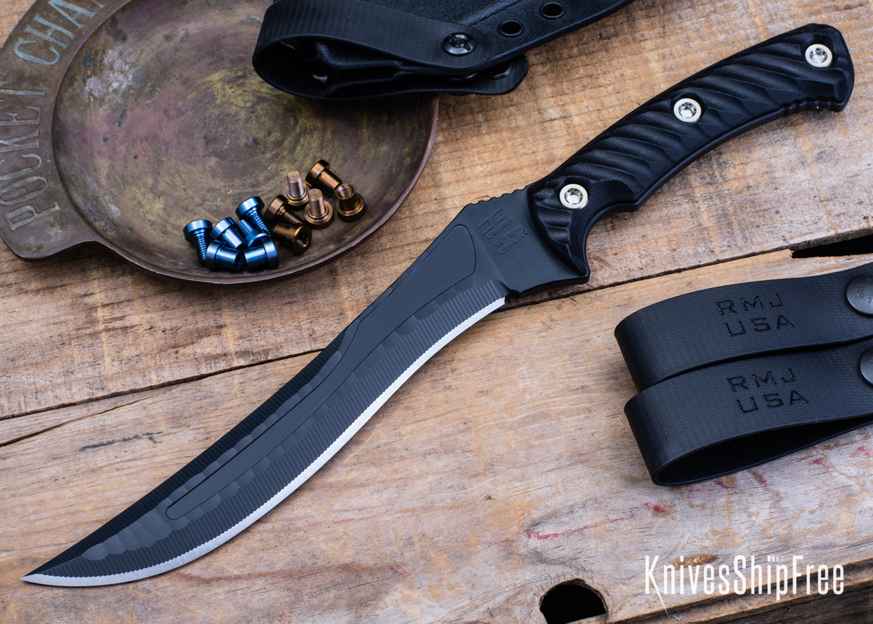 RMJ Tactical: 3V Syndicate Wyrm - Black G-10 - CPM-3V - Textured ...