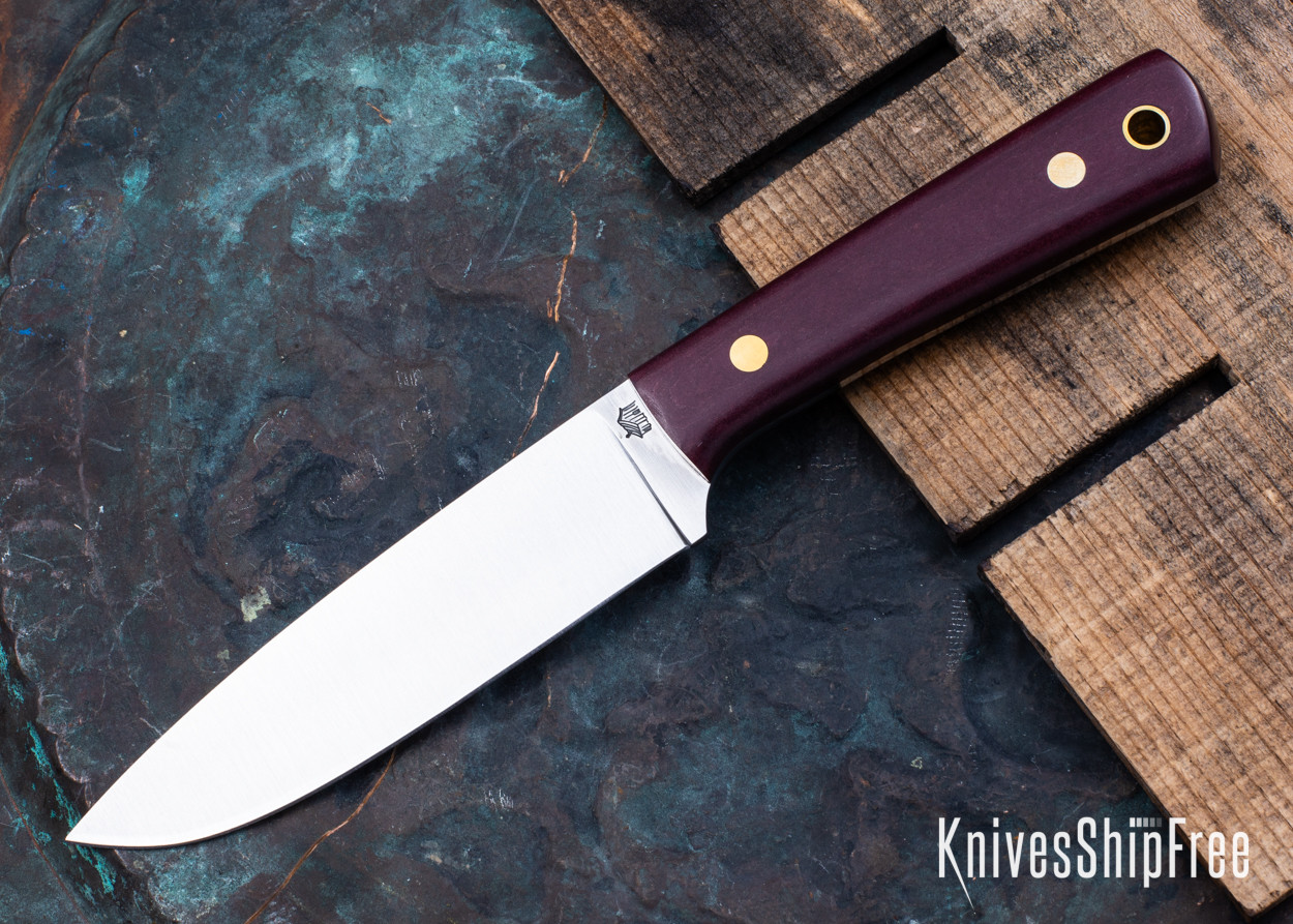 L.T. Wright Knives: Large Pouter - Redstone Richlite - Polished - AEB-L ...