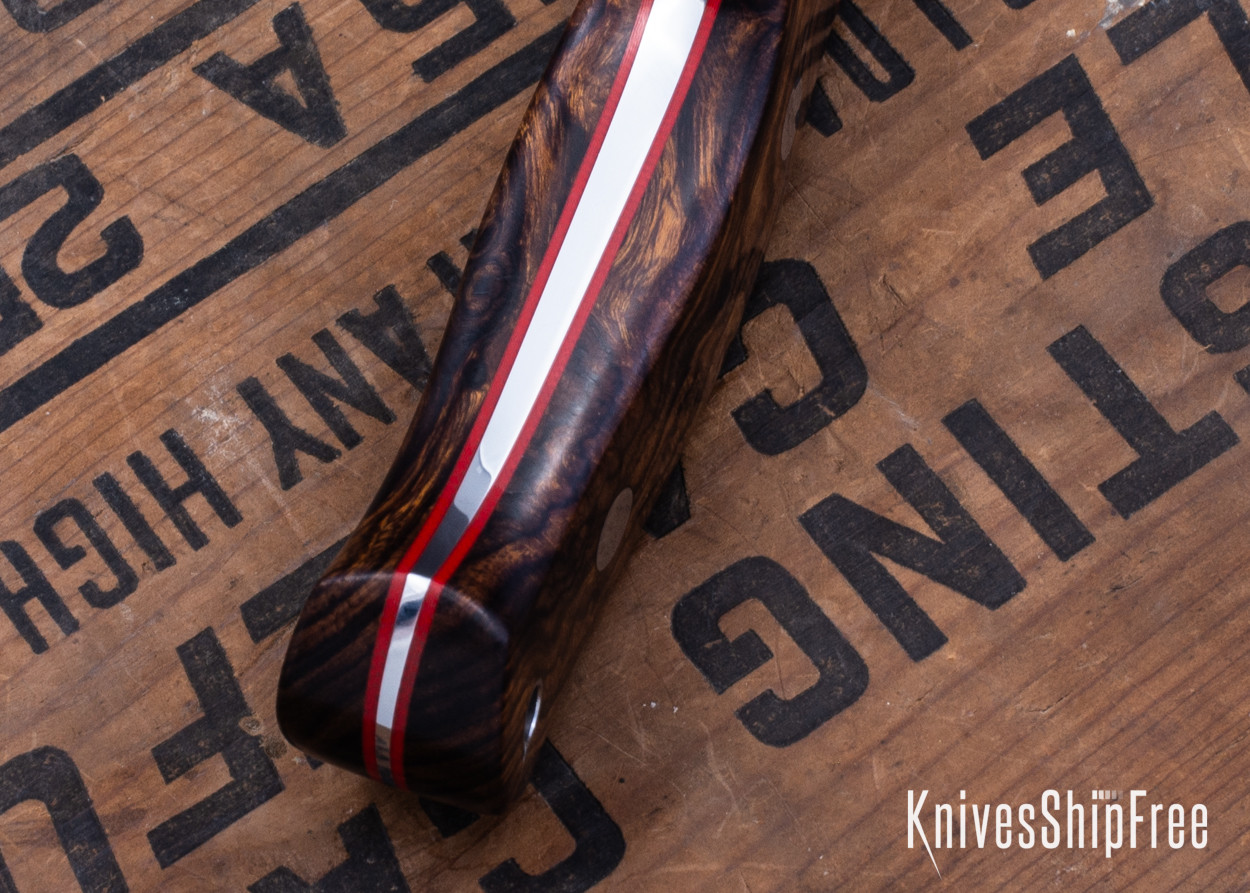 Alan Warren Custom Knives: #2580 The Roy Knife - Ironwood Burl - Black ...