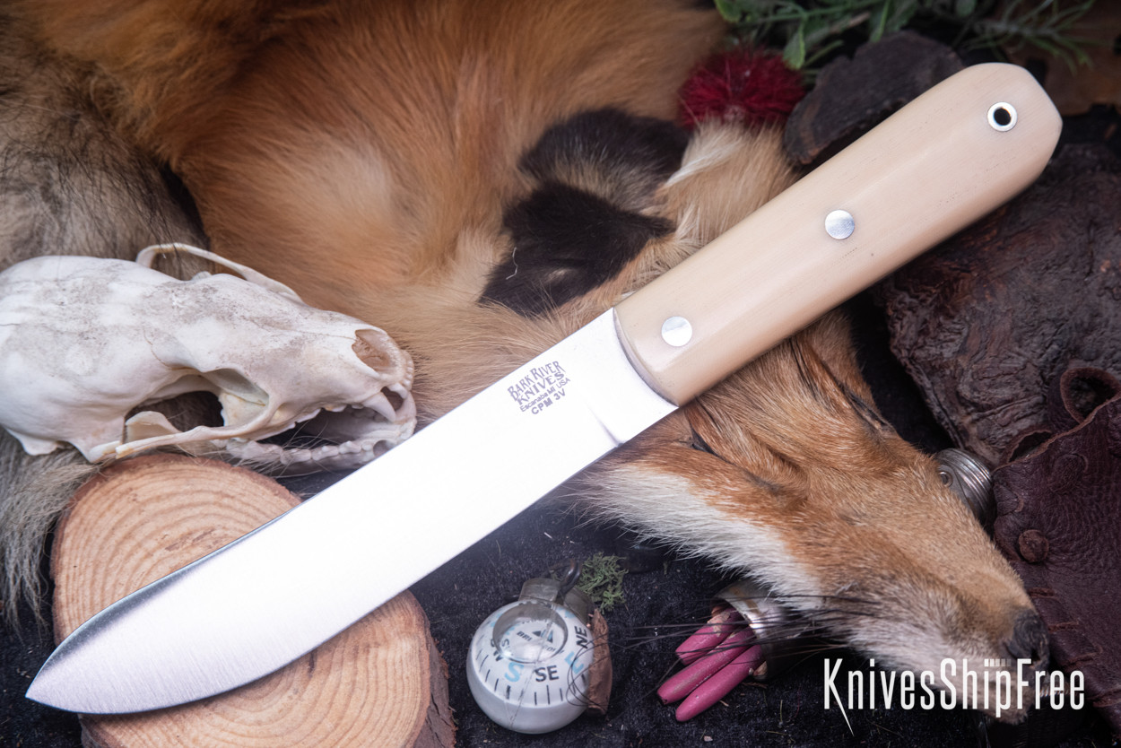 Bark River Knives: Mountain Man - 5" Blade - CPM 3V - Antique Bone ...