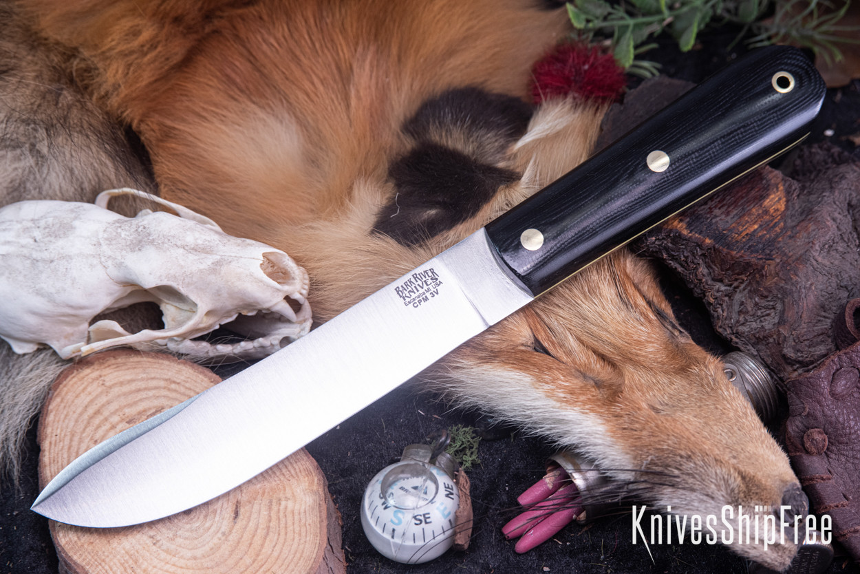 Bark River Knives: Mountain Man - 5" Blade - CPM 3V - Black G-10 L.E.