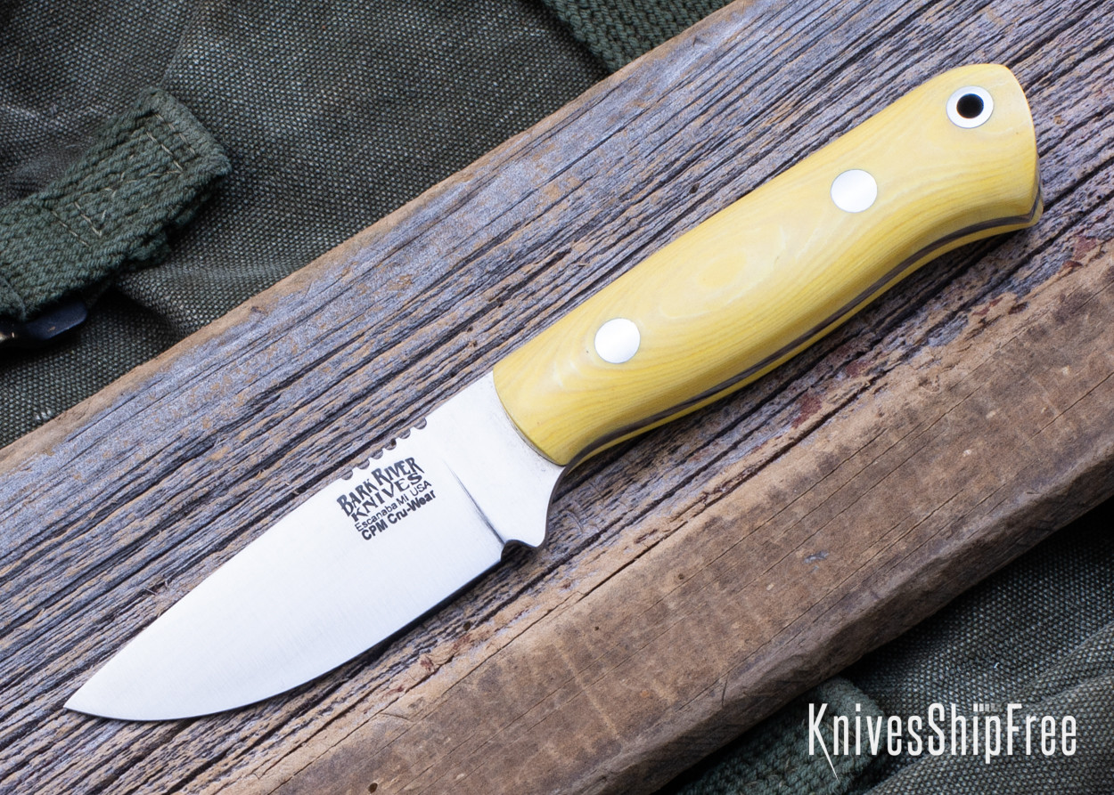 Bark River Knives: Bravo Necker - Cru-Wear - Antique Ivory Micarta