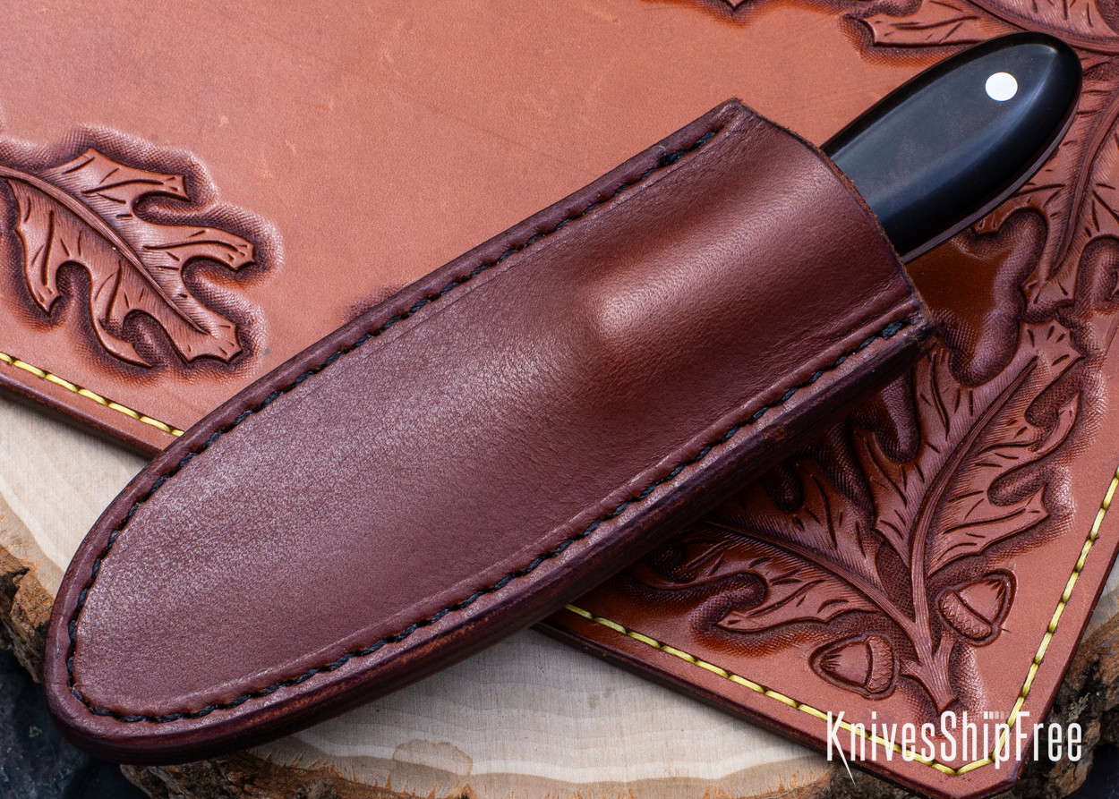 J. Hoffman Knives: #2491 Donegal 85 - Vintage Mocha Paper Micarta - AEB-L