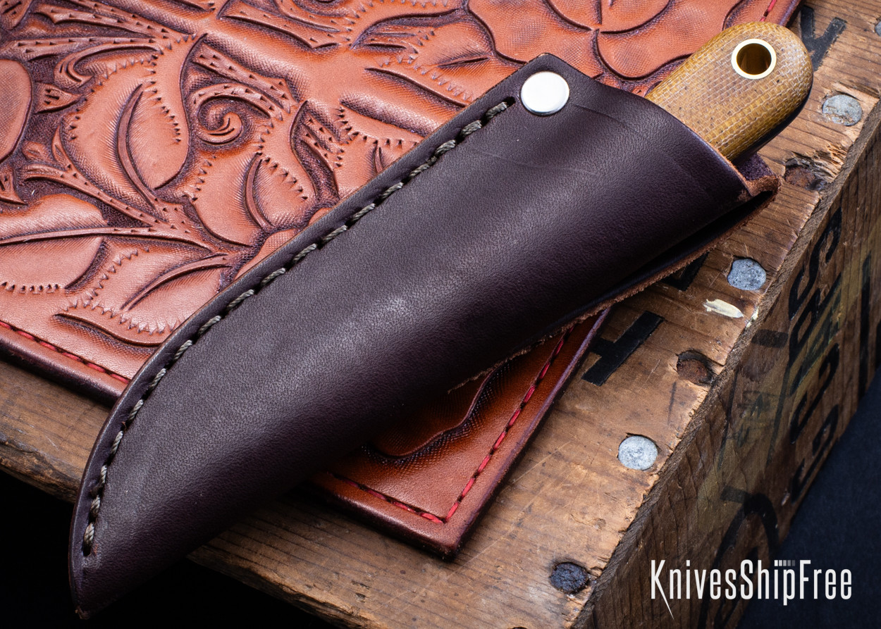 L.T. Wright Knives: Frontier First - Natural Micarta - Matte - O1 ...