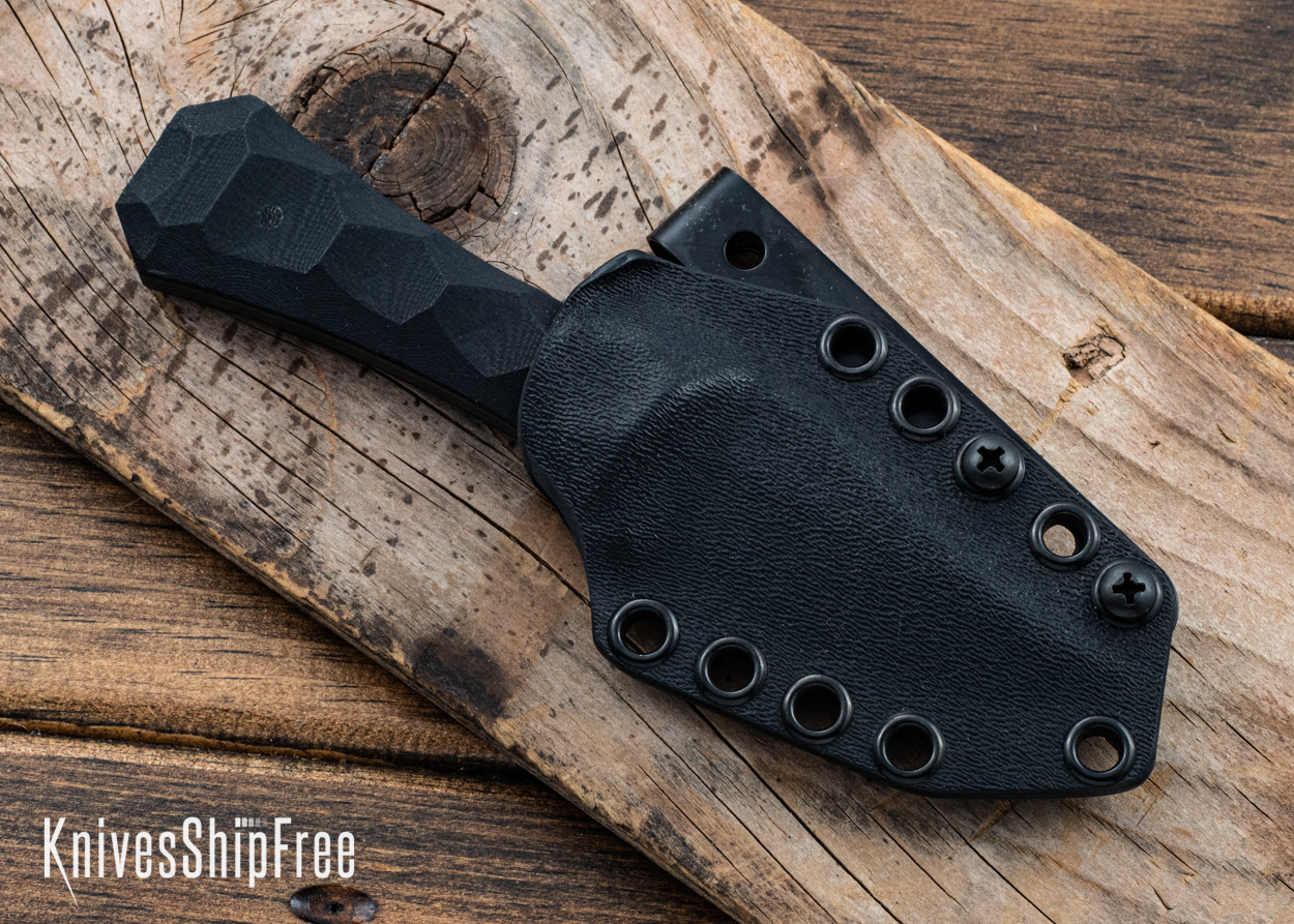 Auxiliary Manufacturing: Pocket Bowie - Textured Black G10 - AEB-L