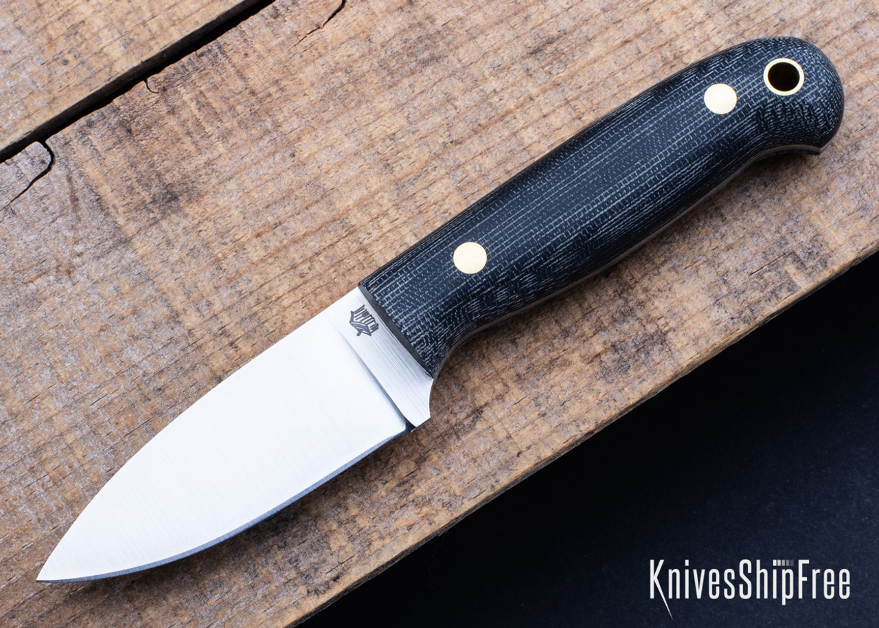L.T. Wright Knives: The Marksman - Black Micarta - Matte - Flat Grind - AEB-L